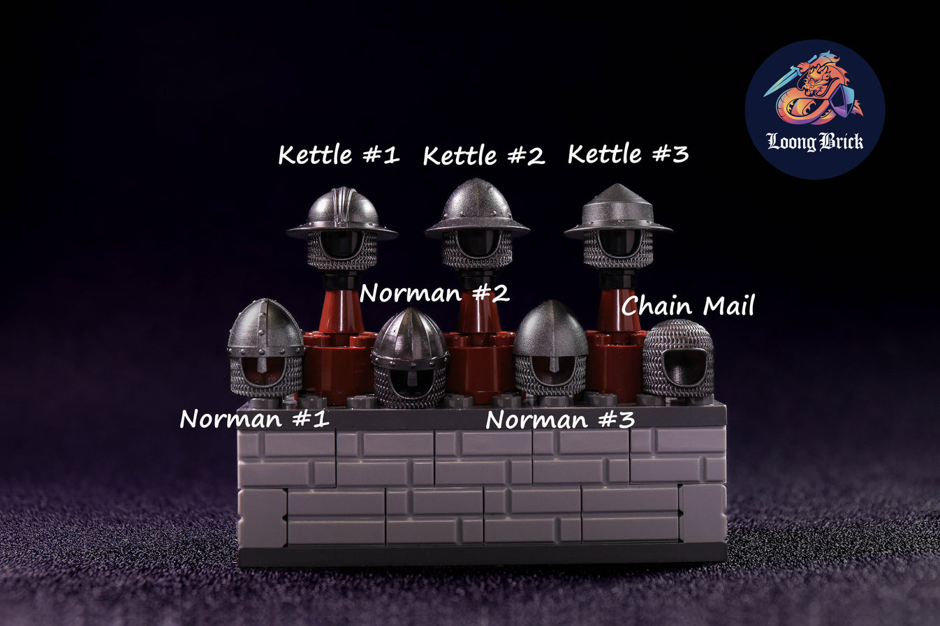 Kettle Helm&Norman Helm&Chain Mail in Titanium Version – loongbrick